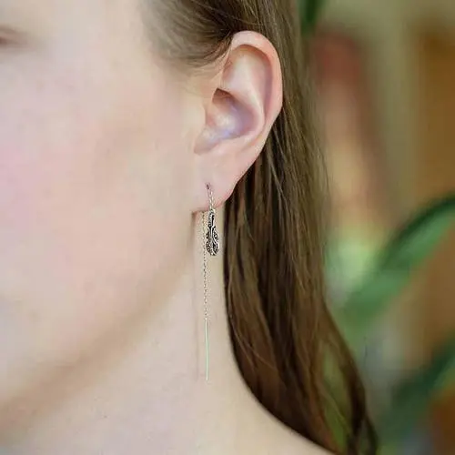 ASTOR & ORION Melody Threader Earrings - Silver