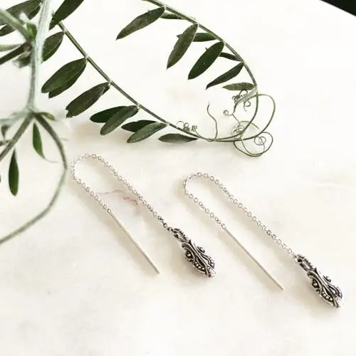 ASTOR & ORION Melody Threader Earrings - Silver