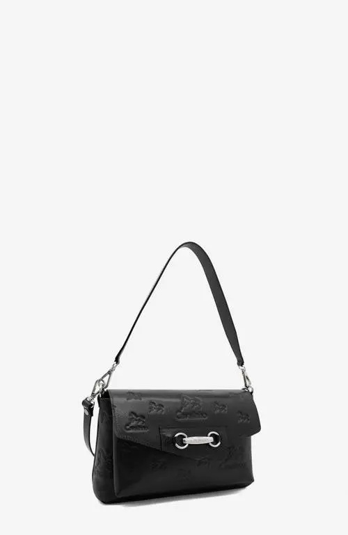 CAVALINHO Embossed Leather Handbag - Black