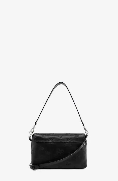 CAVALINHO Embossed Leather Handbag - Black