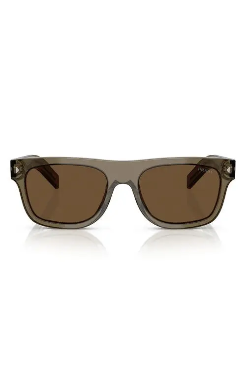 Prada 55mm Pillow Sunglasses - Dark Brown