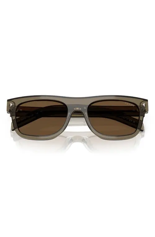 Prada 55mm Pillow Sunglasses - Dark Brown