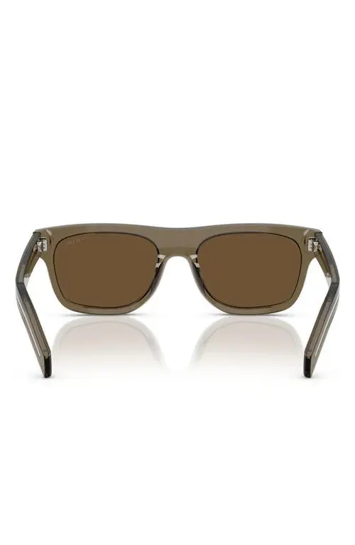 Prada 55mm Pillow Sunglasses - Dark Brown