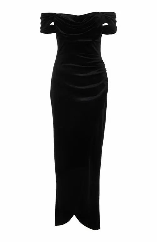 green emerald velvet dress Sparkly Black Long Music Recital Dress with Long Sleeves Black / Size 24W