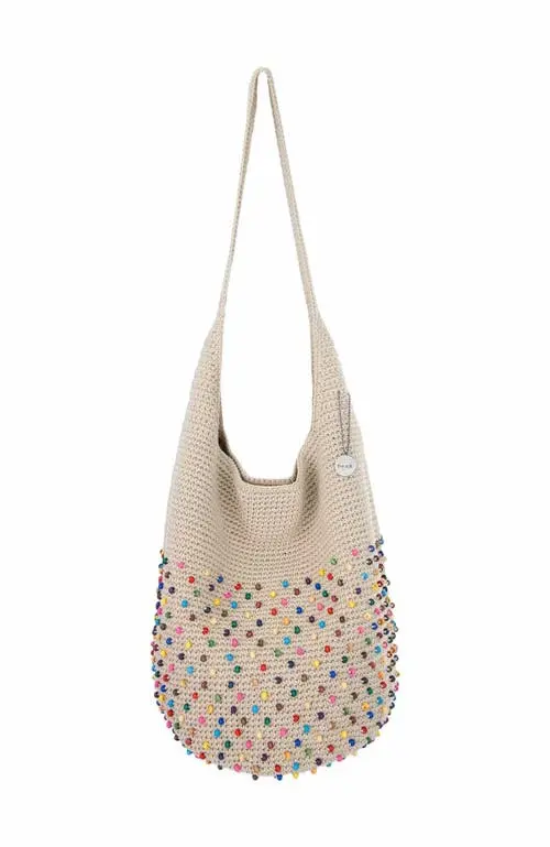 THE SAK Crochet Hobo Bag - Ecru Multi Beads
