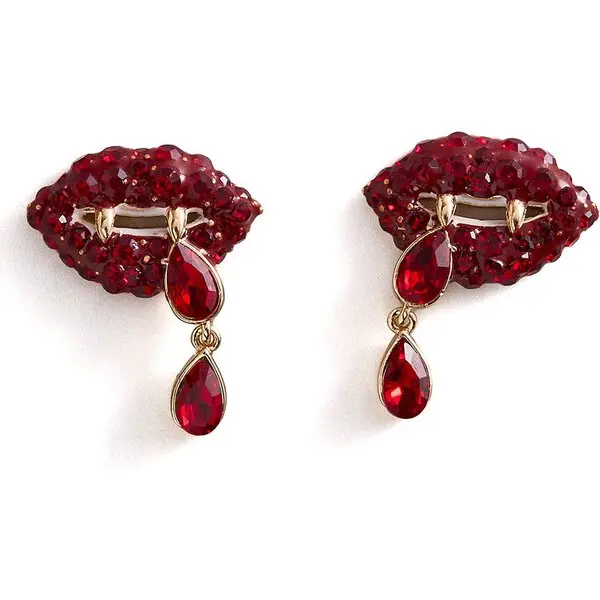 Baublebar Bite Back Vampire Drop Earrings - Red
