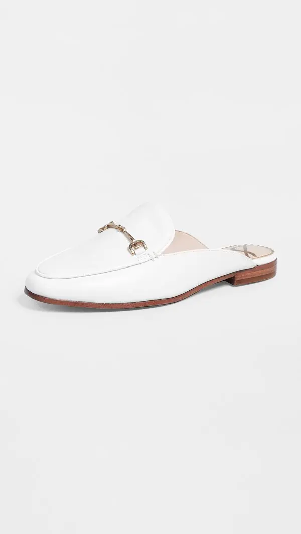 Sam Edelman Linnie Flat Mules - Bright White