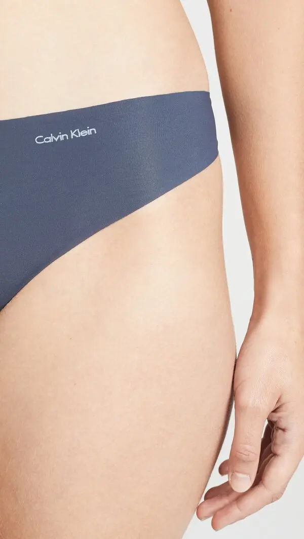 Calvin Klein Invisibles Thong 3 Pack - Speakeasy/light Caramel/black