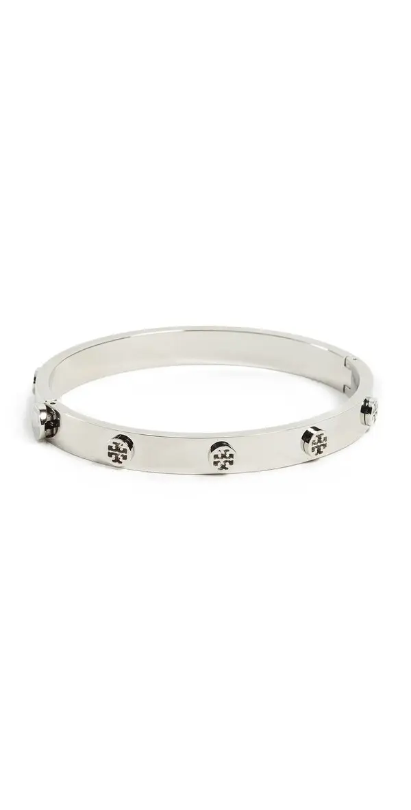 Tory Burch Icon Hinge Bracelet - Tory Silver