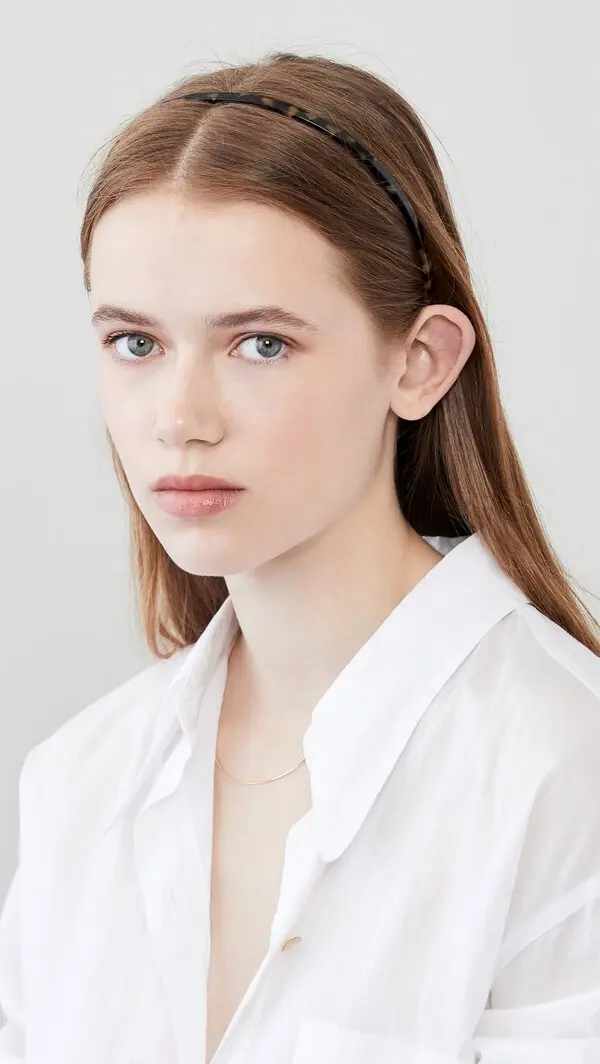 Alexandre De Paris Thin Headband - Tokyo Tortoise
