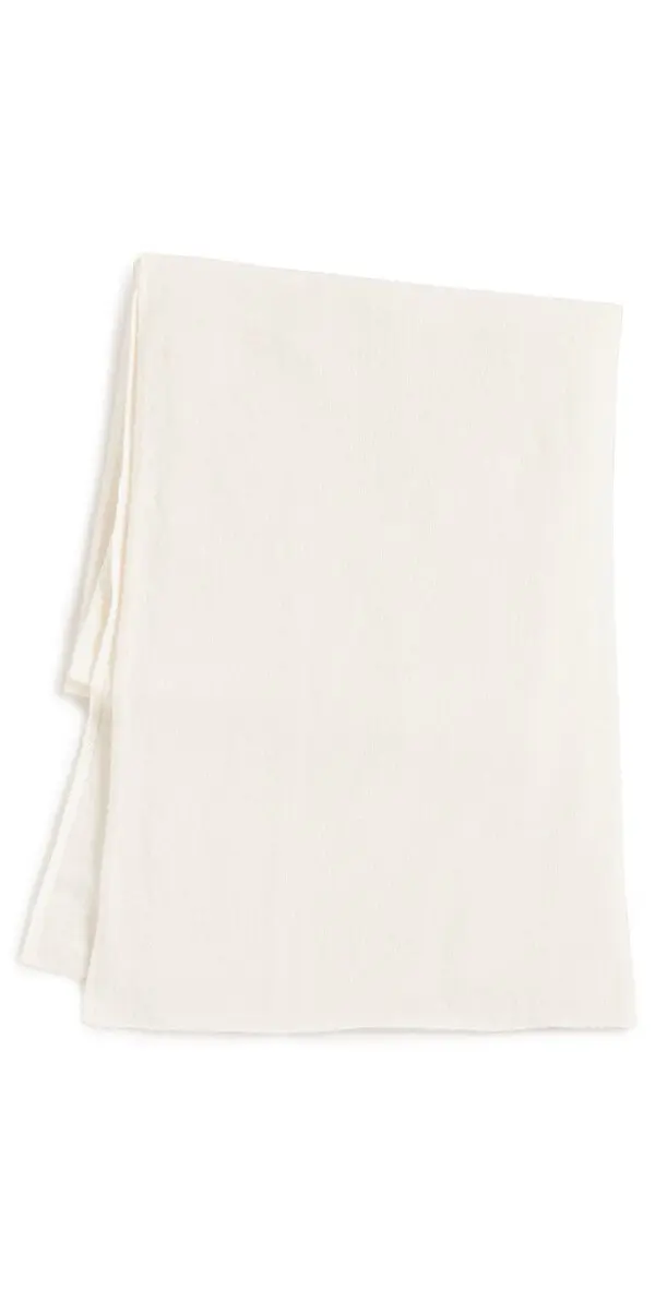 WHITE & WARREN Cashmere Travel Wrap Scarf - Soft White