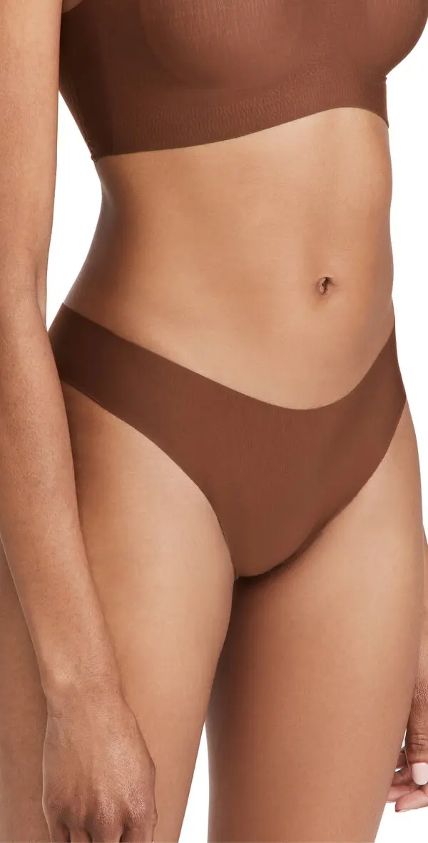 Commando Butter Mid Rise Thong - Cinnamon