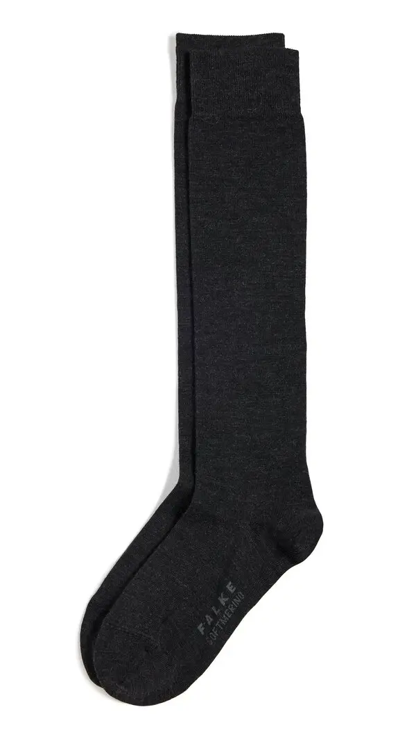 Falke Soft Merino Knee High Socks - Anthracite - 3089