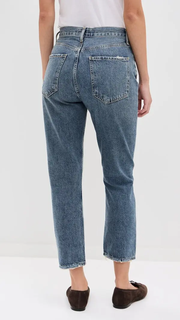AGOLDE Riley High Rise Straight Crop Jeans
