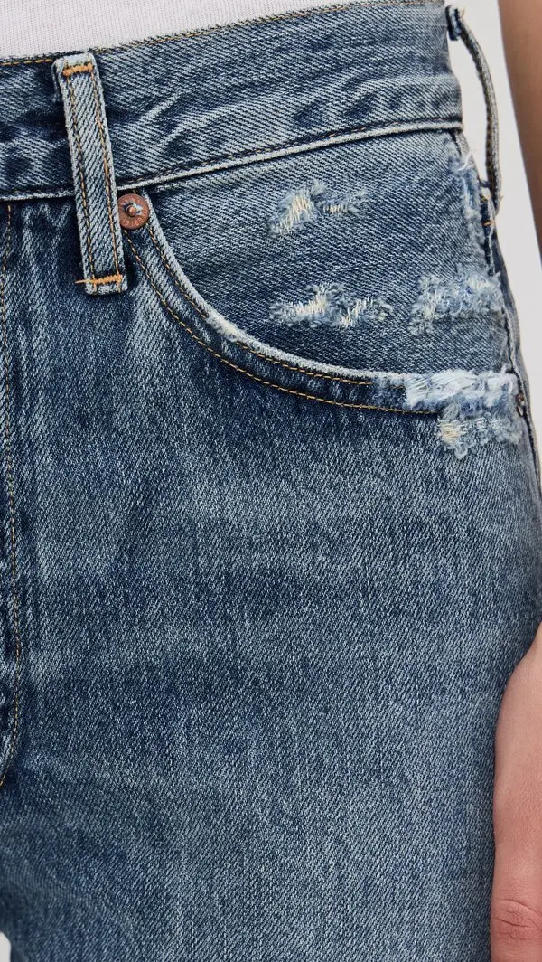 AGOLDE Riley High Rise Straight Crop Jeans
