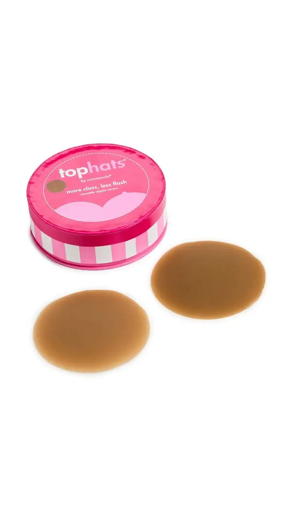 Commando Top Hats Nipple Concealers - Caramel