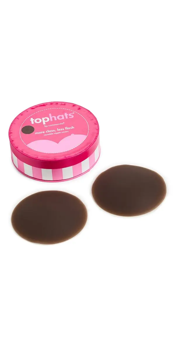 Commando Top Hats Nipple Concealers - Mocha