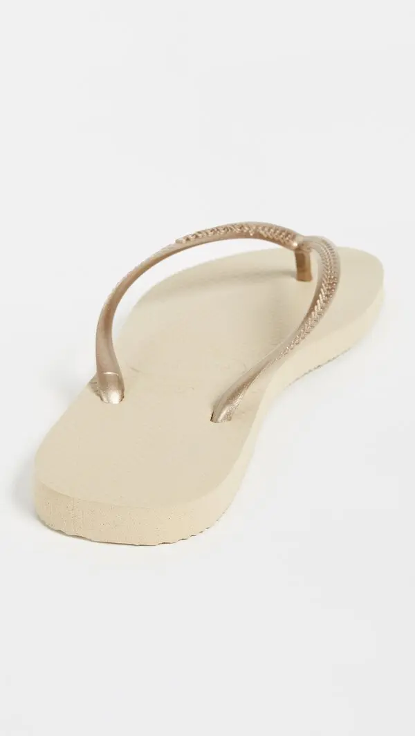 Havaianas Slim Flip Flops - Sand Grey/light Golden
