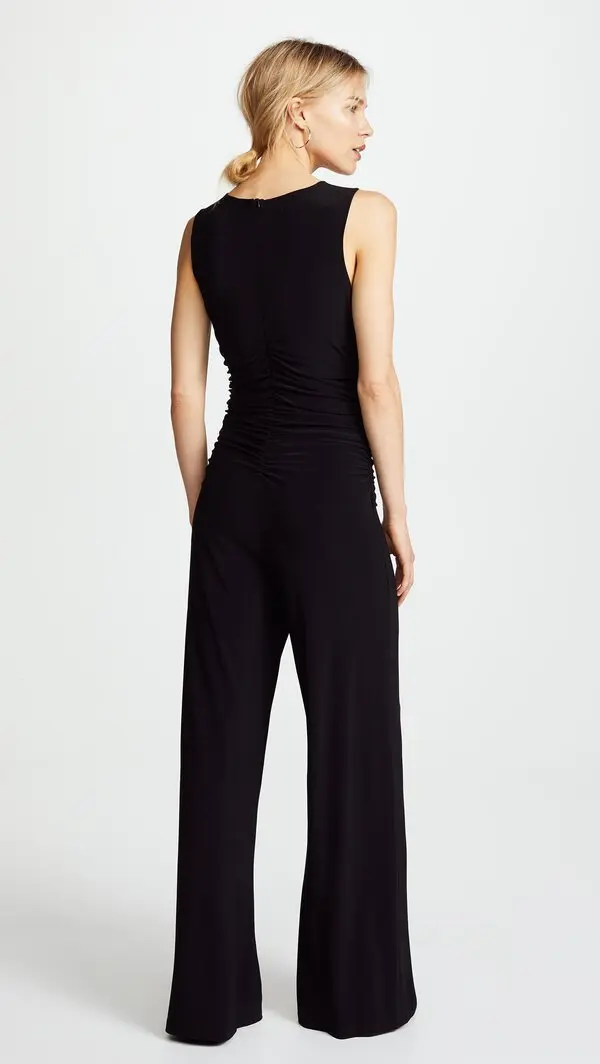 Norma Kamali Kamali Kulture Shirred Waist Jumpsuit - Black