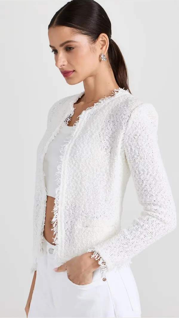 IRO PARIS Shavani Bouclé Jacket - White