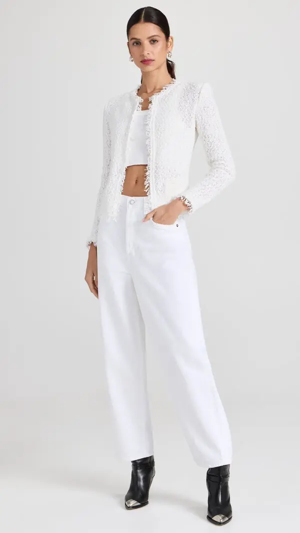 IRO PARIS Shavani Bouclé Jacket - White
