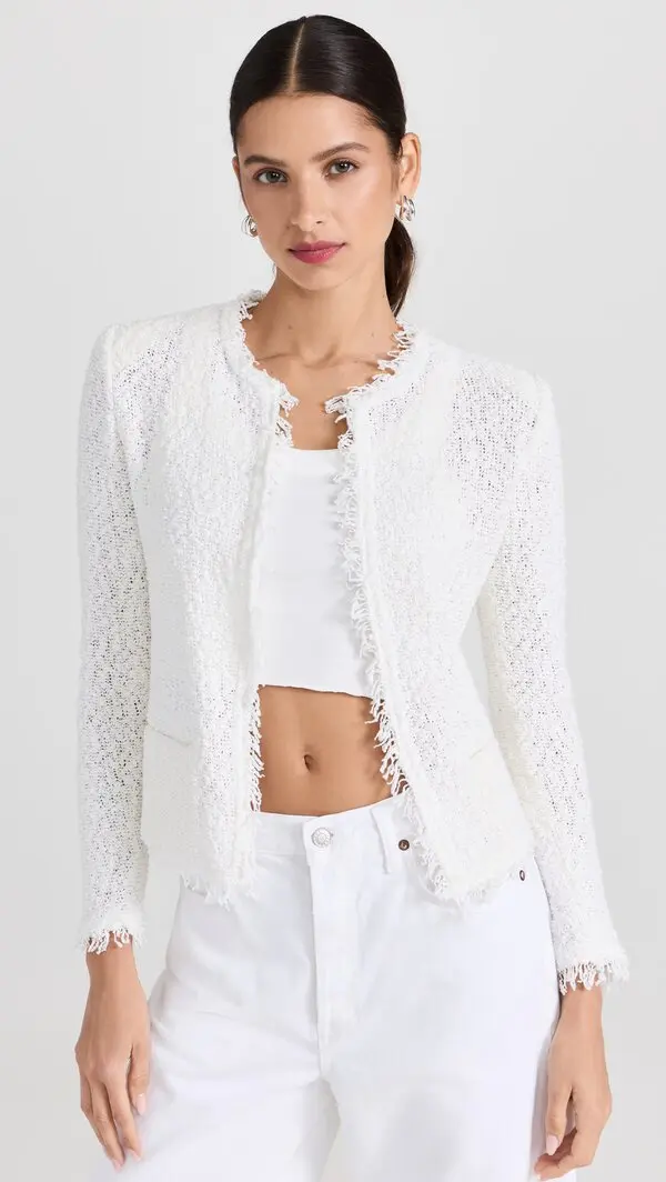 IRO PARIS Shavani Bouclé Jacket - White