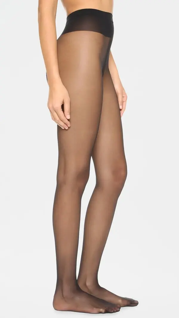 Wolford Individual 10 Back Seam Tights - Black