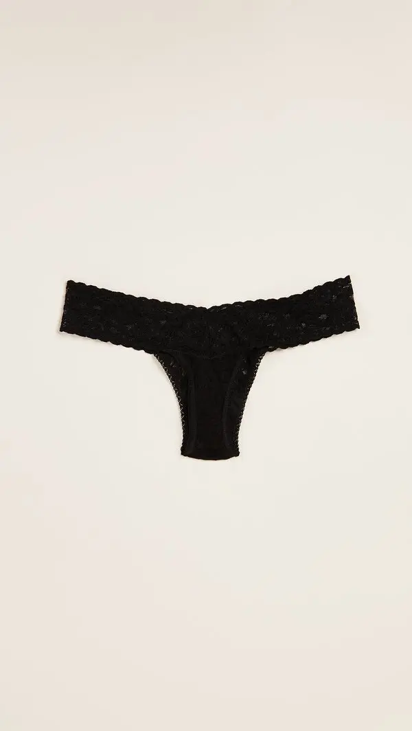 Hanky Panky Signature Lace Low Rise Thong 3-pack - Black