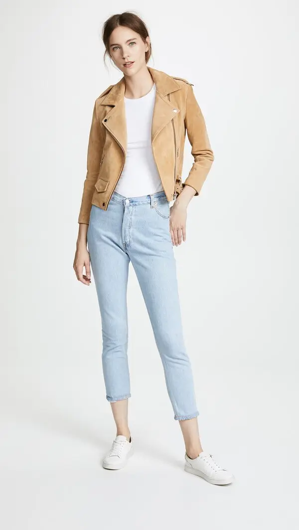 L'Agence Crew Neck Tess Shirt - White