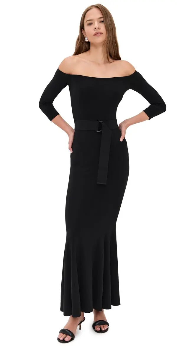 Norma Kamali Kamali Kulture Off-shoulder Fishtail Gown