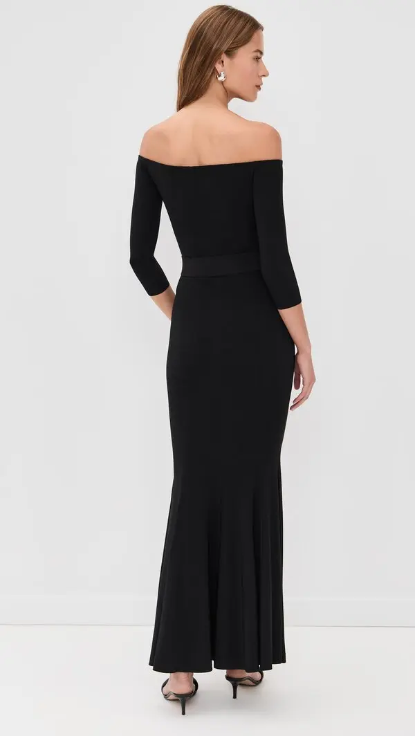 Norma Kamali Kamali Kulture Off-shoulder Fishtail Gown