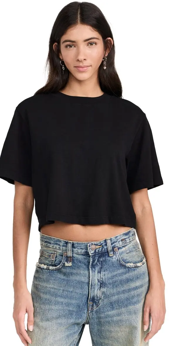 Cotton Citizen Tokyo Crop Tee - Jet Black