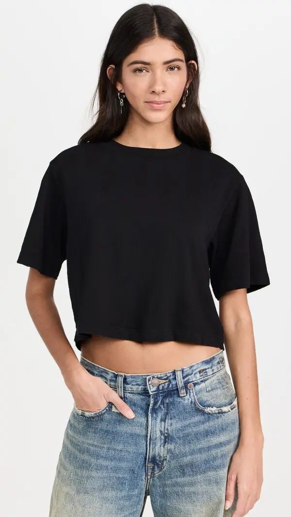 Cotton Citizen Tokyo Crop Tee - Jet Black