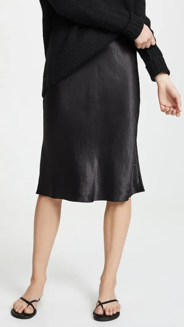 Vince Slip Skirt - Black