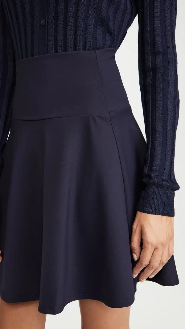 Susana Monaco High-waisted Flared Skirt - Midnight