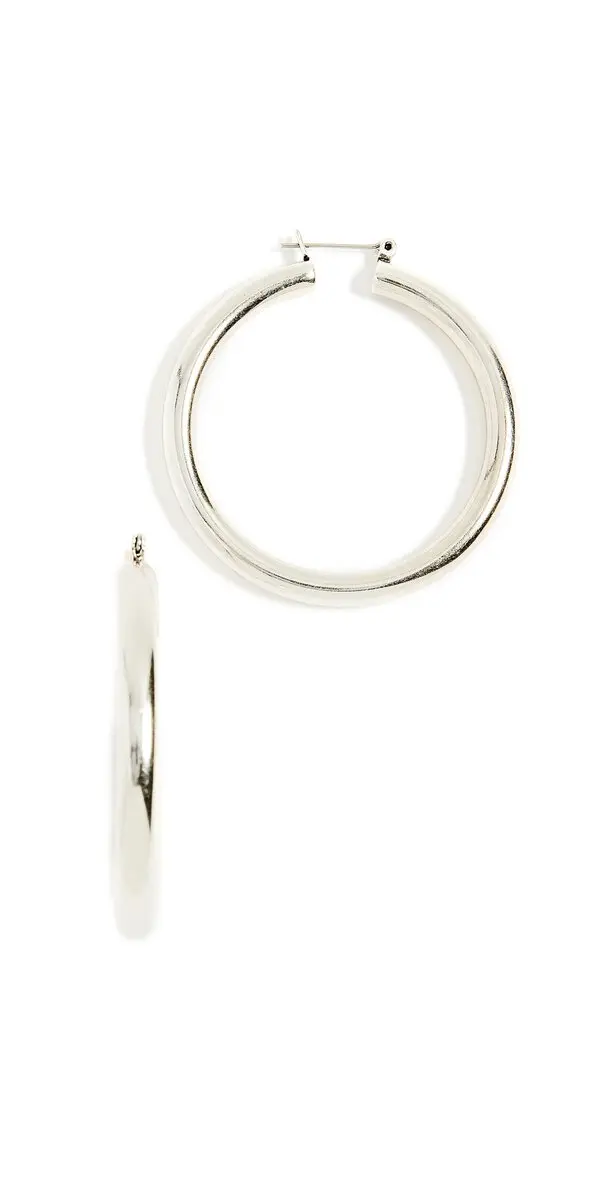 LUV AJ Amalfi Tube Earrings - Silver