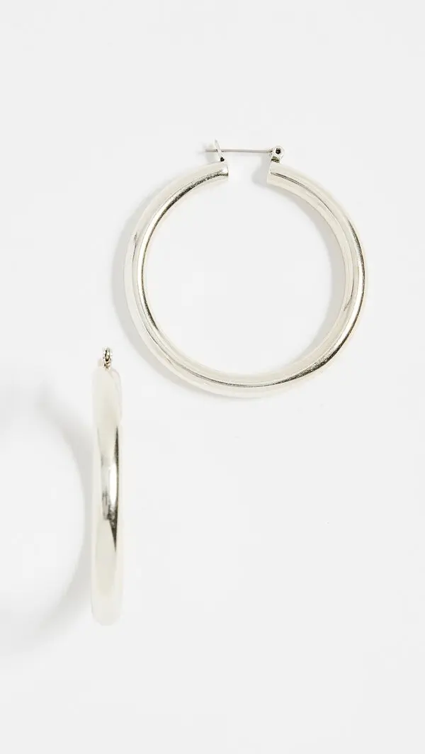 LUV AJ Amalfi Tube Earrings - Silver