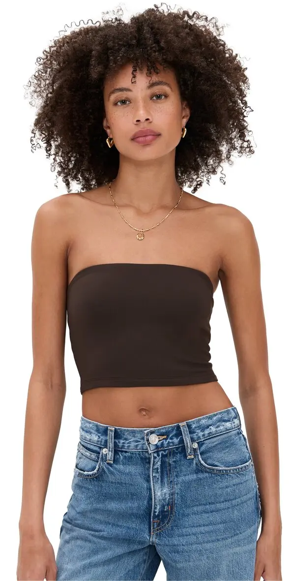 Susana Monaco Strapless Crop Tube Top - Java