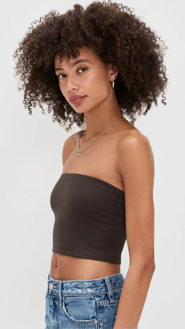 Susana Monaco Strapless Crop Tube Top - Java