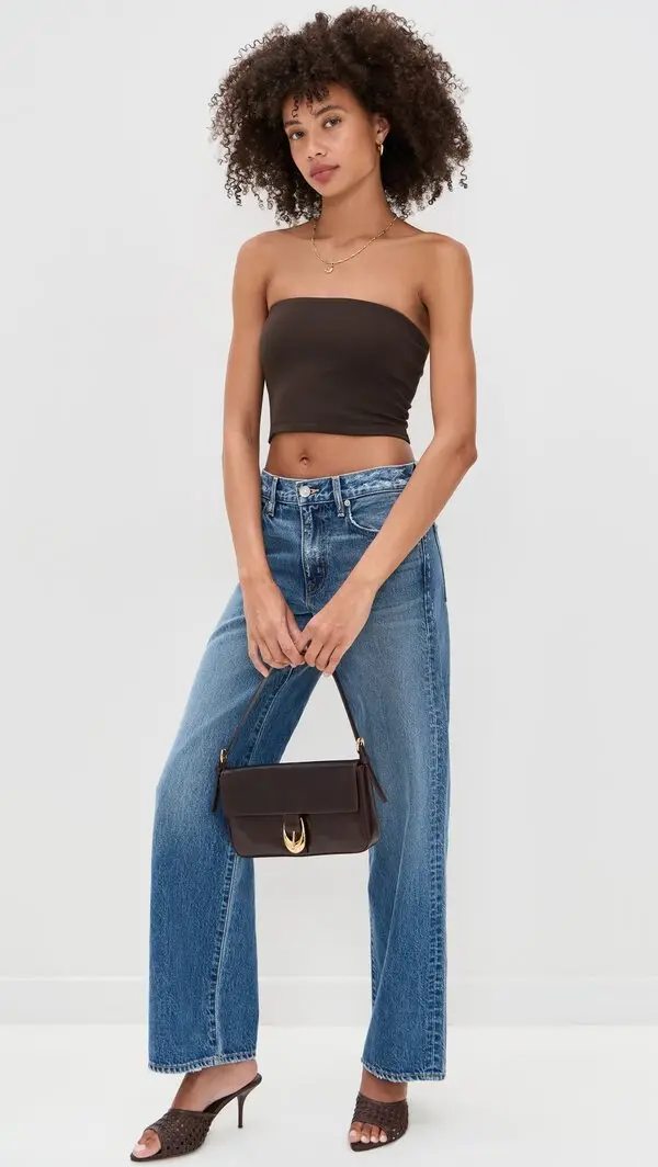 Susana Monaco Strapless Crop Tube Top - Java