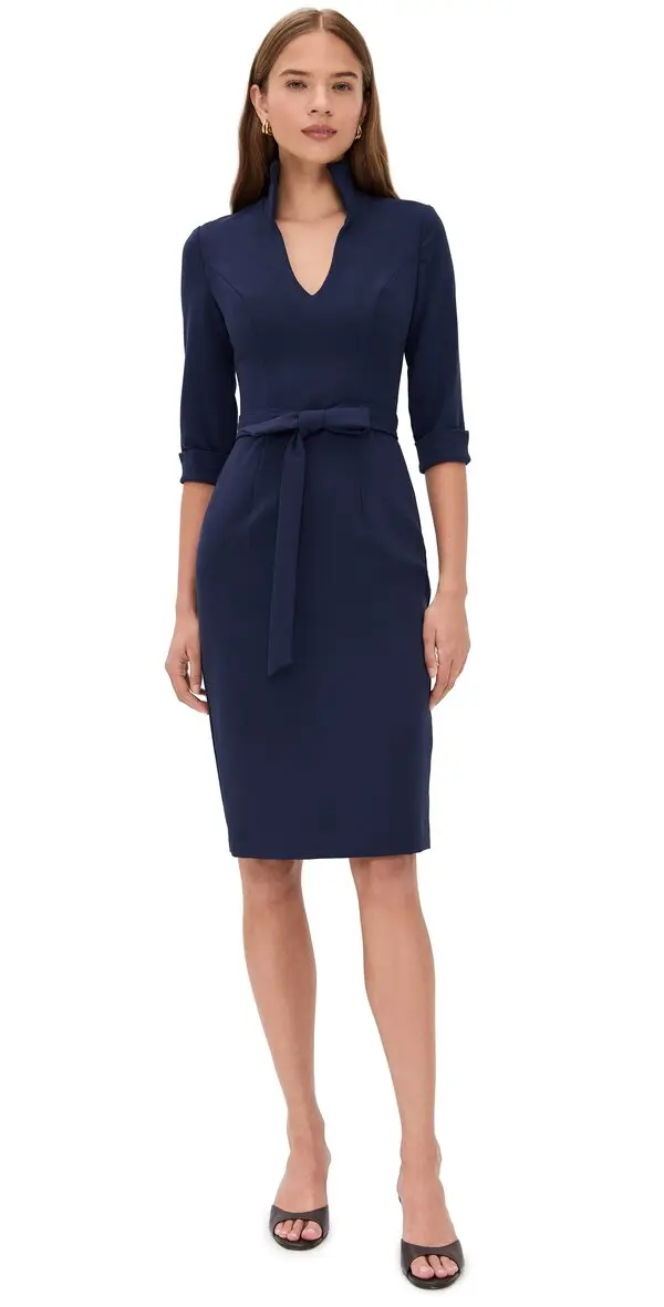 Black Halo Madeline Sheath Dress - Pacific Blue