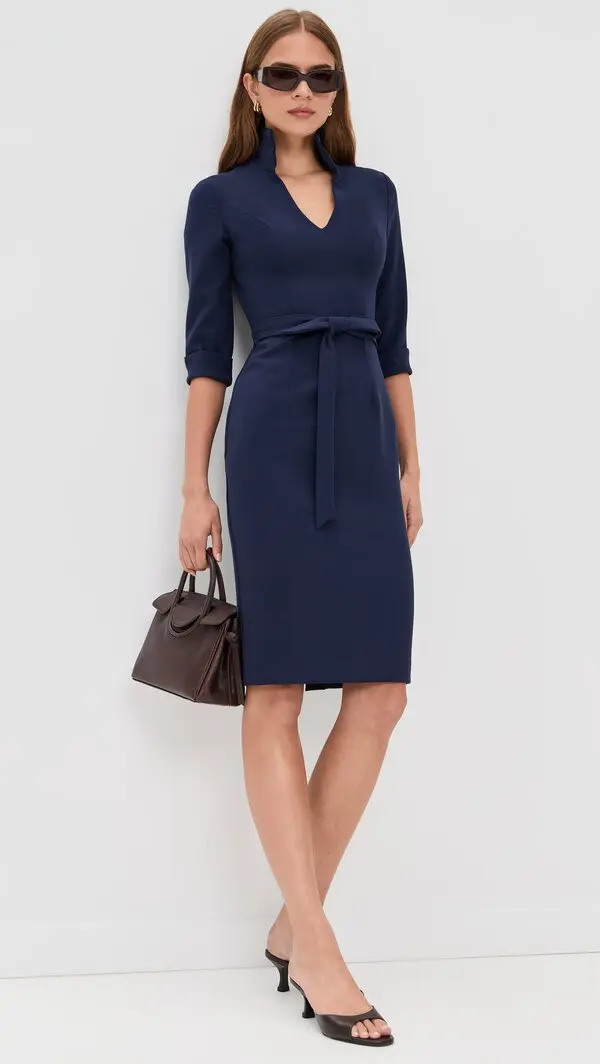 Black Halo Madeline Sheath Dress - Pacific Blue