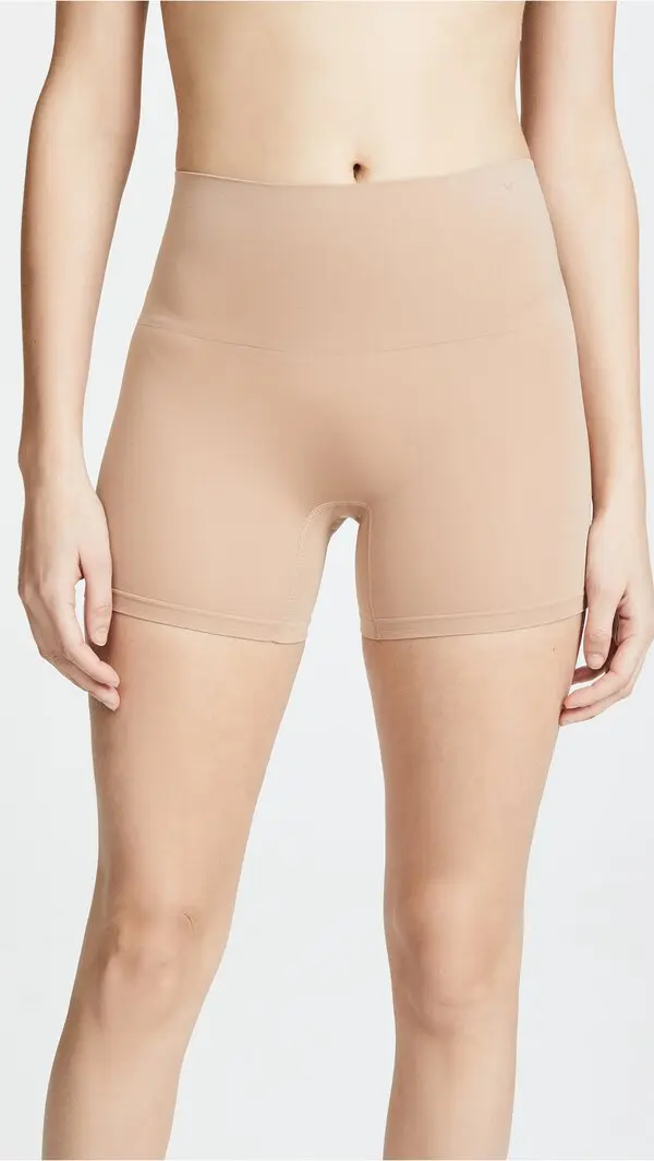 Yummie Seamlessly Shaped Ultralight Nylon Shorts - Almond