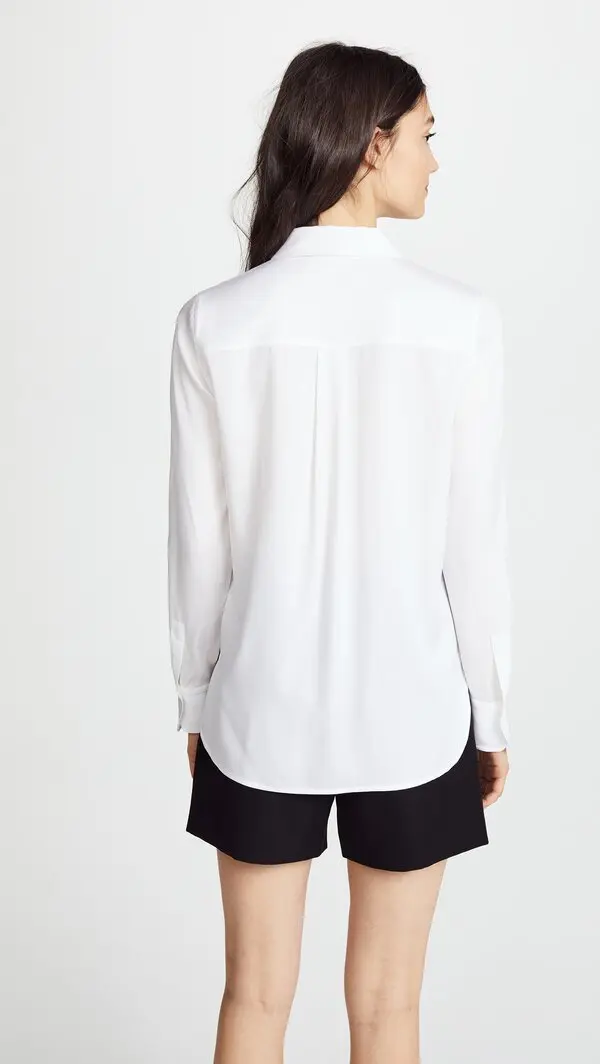 Vince Slim Fitted Blouse - Optic White