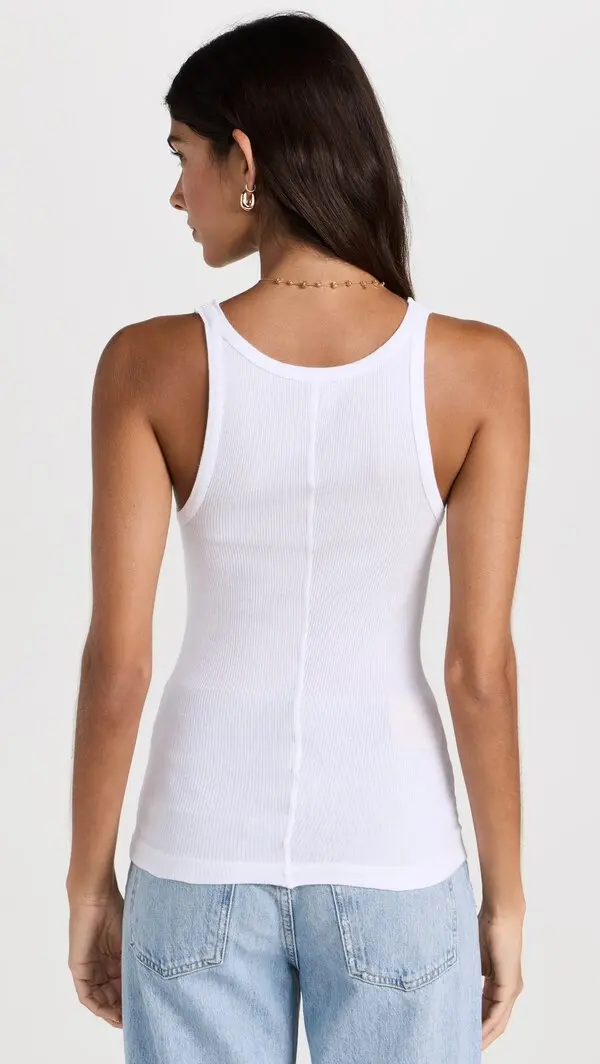 RE/DONE Ribbed Tank - Optic White