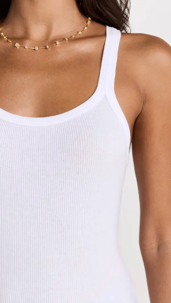 RE/DONE Ribbed Tank - Optic White