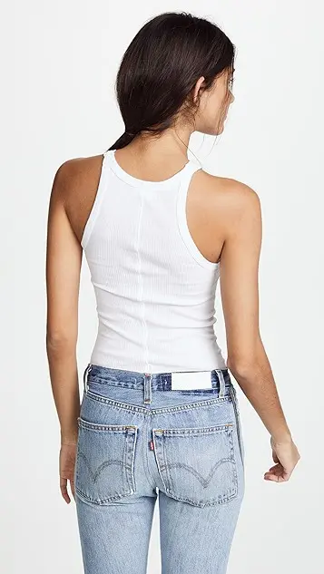 RE/DONE Ribbed Tank - Optic White