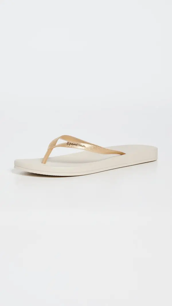 Ipanema Ana Flip Flops - Beige/gold
