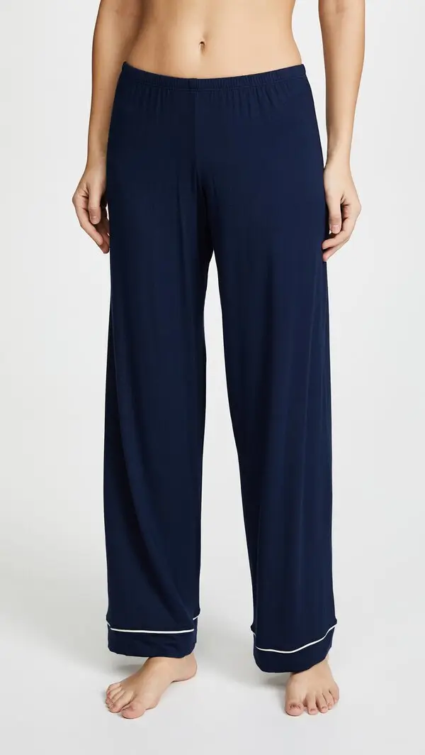 Eberjey Gisele Short Sleeve Pajama Set - Navy/ivory