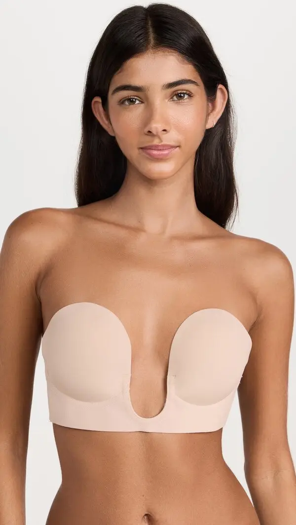 Fashion Forms U Plunge Backless Strapless Bra - Almond